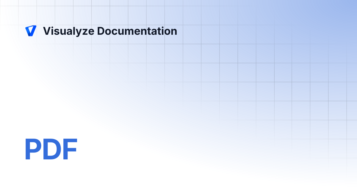 PDF | Visualyze Documentation