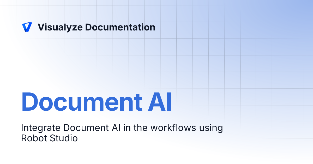 Document AI | Visualyze Documentation