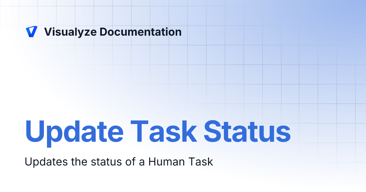 Update Task Status | Visualyze Documentation